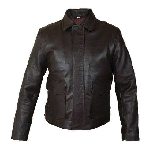 MEN'S CAFE RACER DARK BROWN LEATHER JACKET - Jacket World