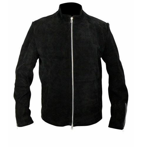 MEN’S SUEDE BLACK CAFE RACER LEATHER JACKET | JACKET WORLD